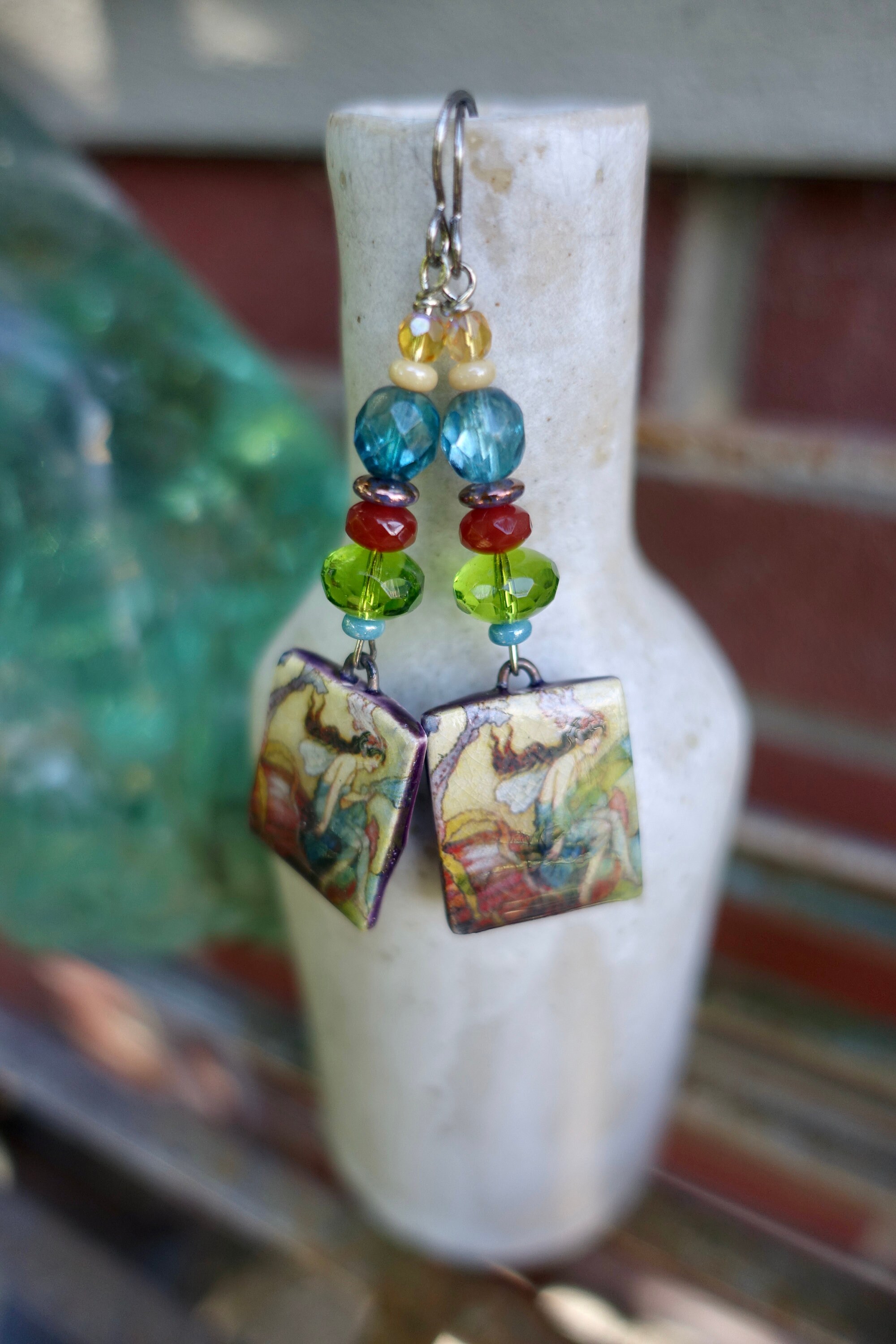 Porcelain Arty Decal Charms / Sea Sprite / One of A Kind Porcelain Art ...