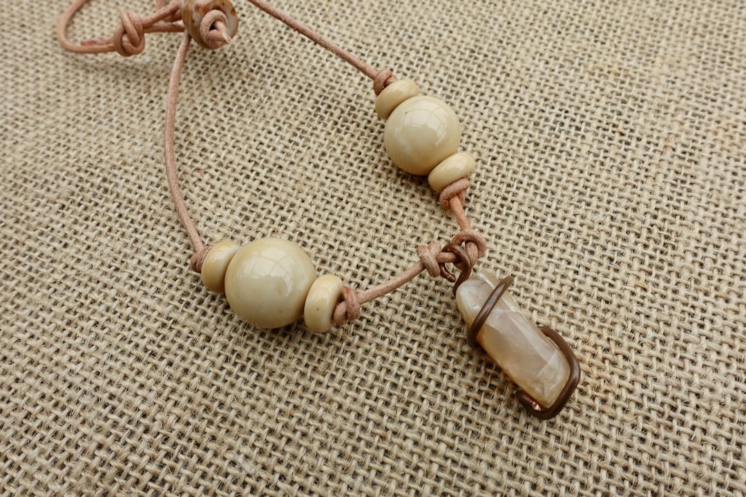 OOAK Moonstone Necklace / Vintage Wire Wrapped Moonstone Pendant ...