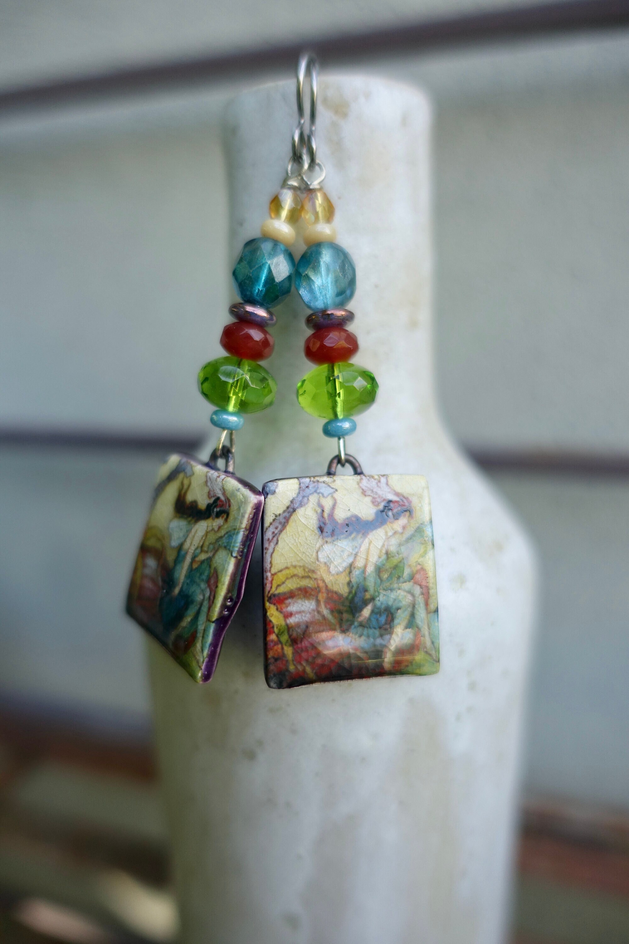 Porcelain Arty Decal Charms / Sea Sprite / One of A Kind Porcelain Art ...