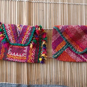 Set of 2 Lambani Embroidery Poches, Handmade Vintage Lambani Embroidery ...