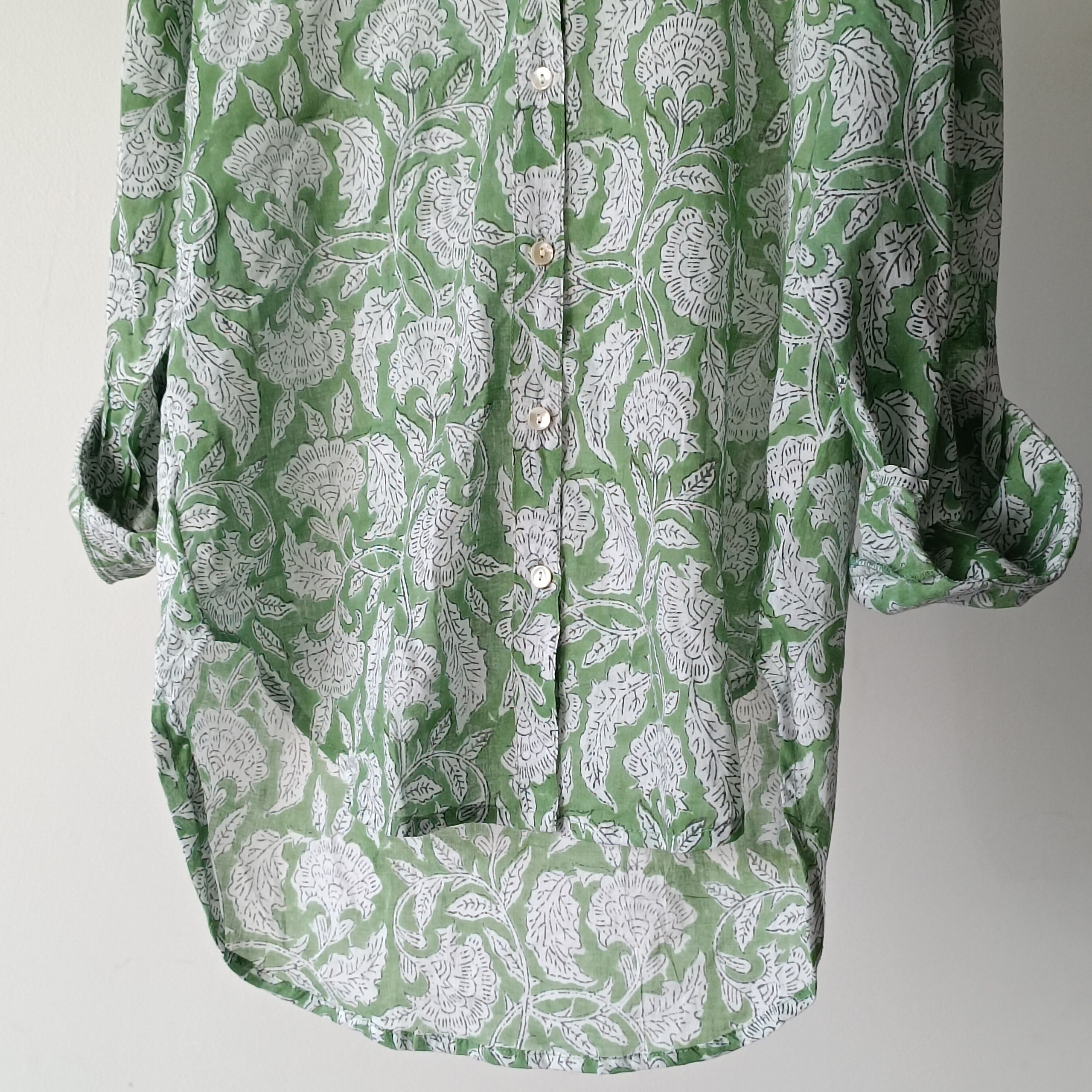 Set of 3 Women Shirt Block Print Shirts FREE SIZE 100% Pure Cotton ...