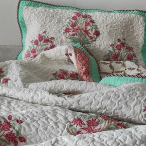 Anokhi Queen Size 90 X 108 Inch With Pillows Indian Jaipuri Block Print ...