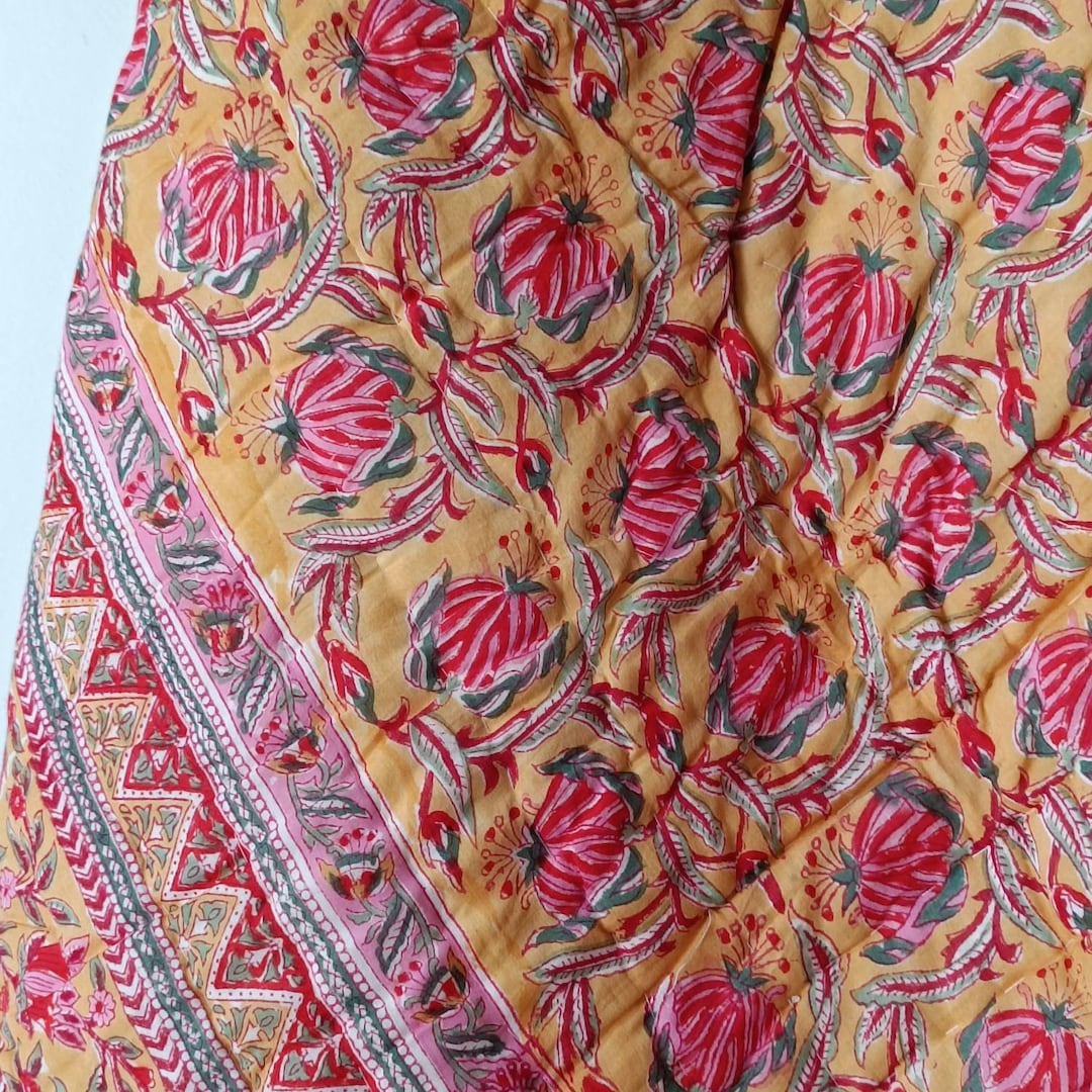 Shopgulaal Gulaal Indian Jaipuri Block Print Quilt Printed Reversible ...