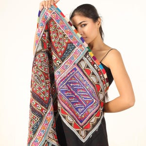 Exquisite Antique Rabari Shawl | Handwoven Vintage Textile ...