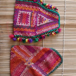 Set of 2 Lambani Embroidery Poches, Handmade Vintage Lambani Embroidery ...