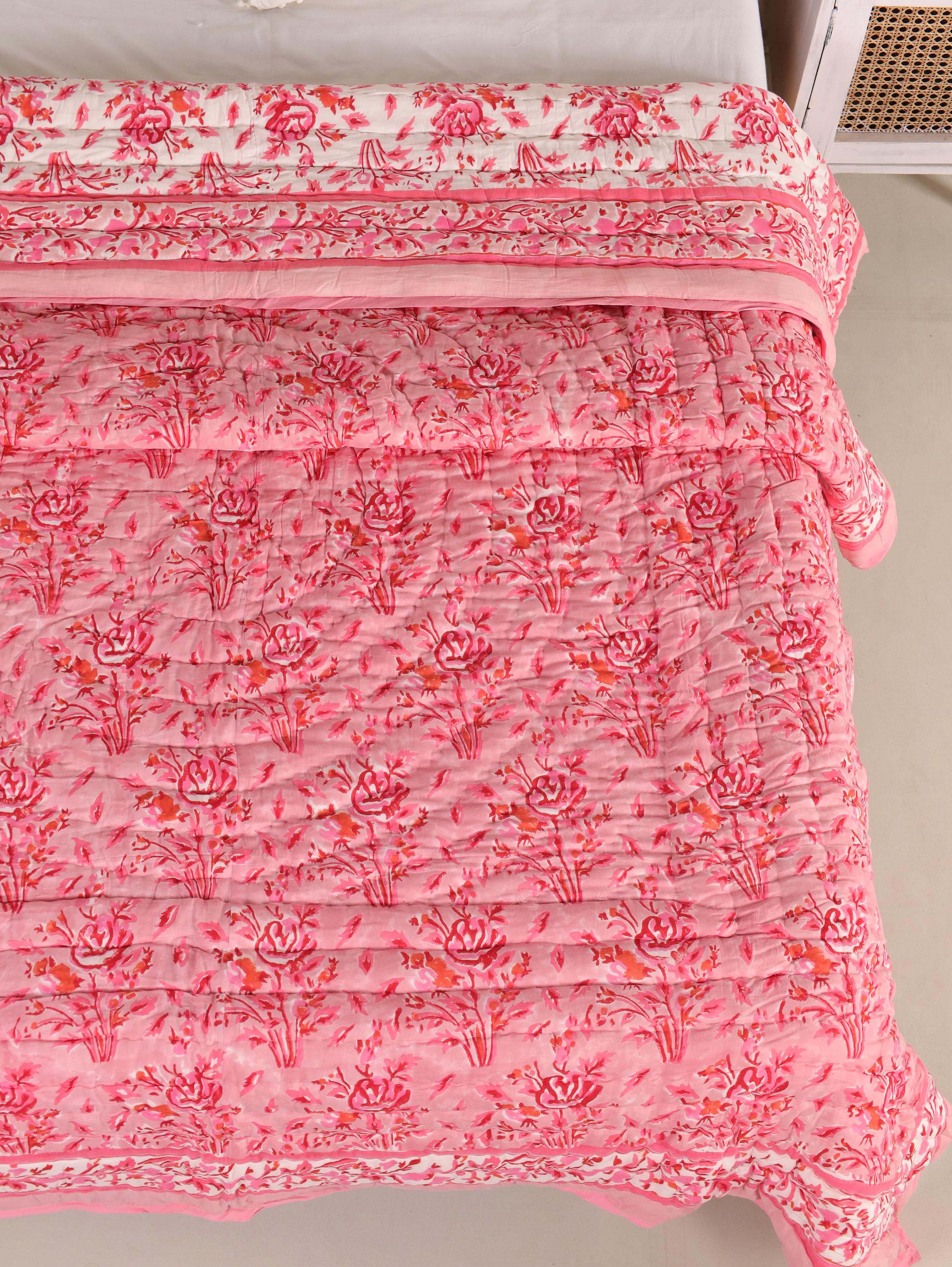 Anokhi Indian Jaipuri Block Print Quilt Printed Reversible Razai Cotton ...
