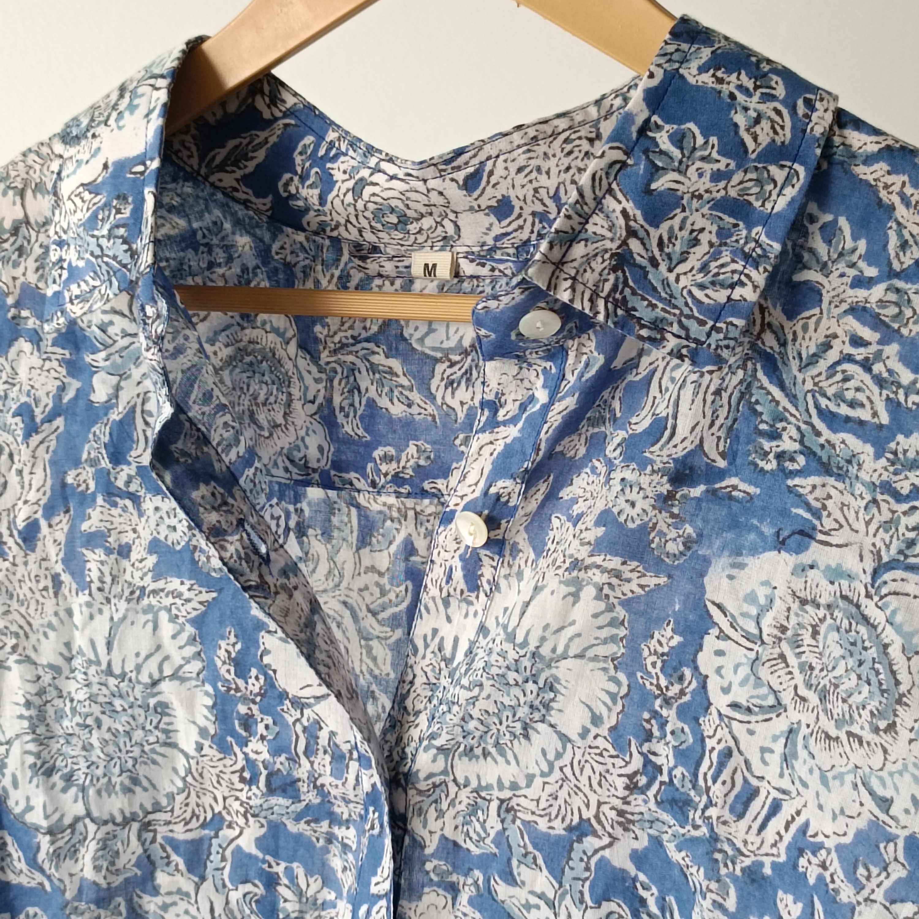 Set of 3 Women Shirt Block Print Shirts FREE SIZE 100% Pure Cotton ...