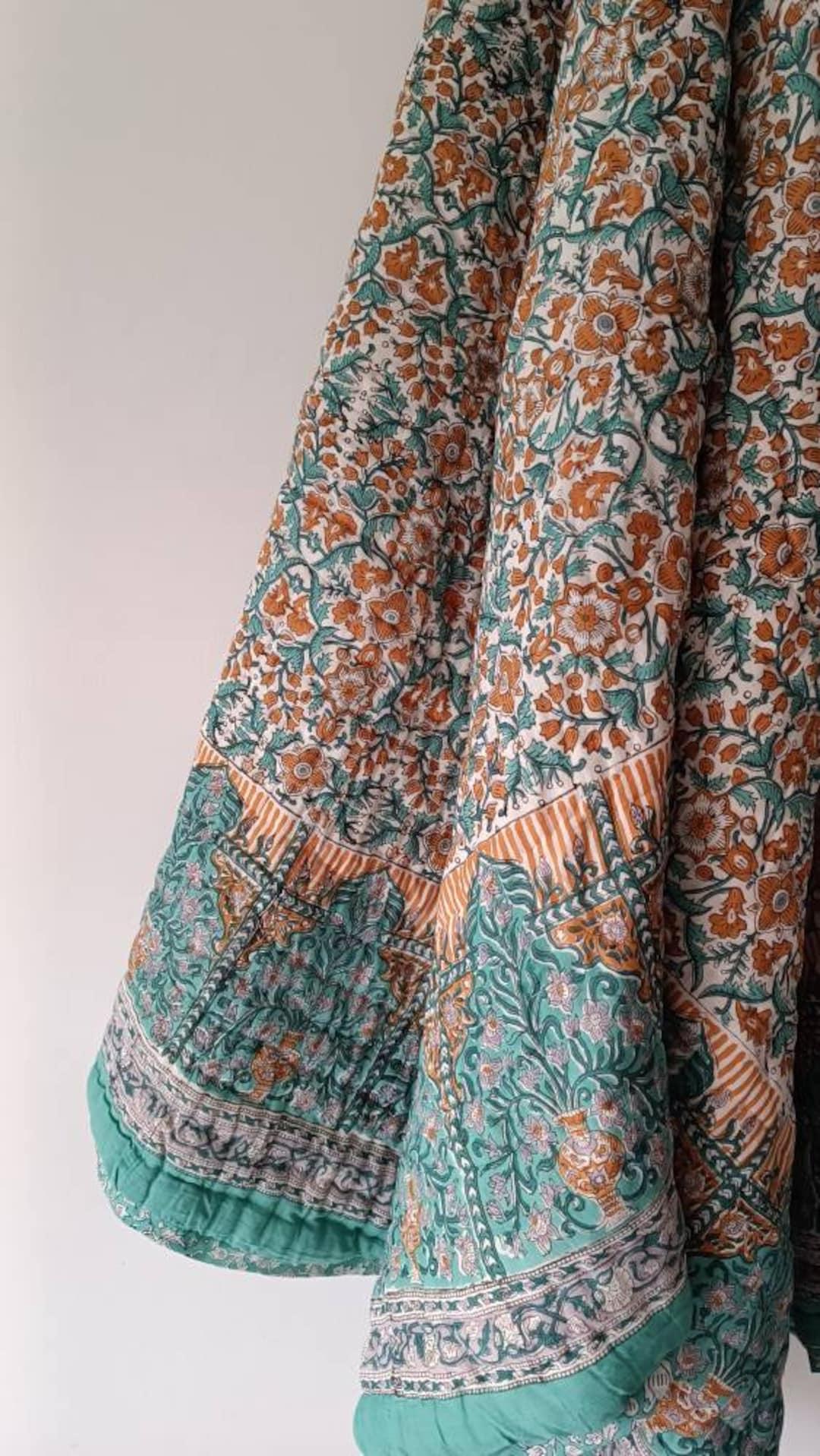 Anokhi Indian Jaipuri Block Print Quilt Printed Reversible Razai Cotton ...