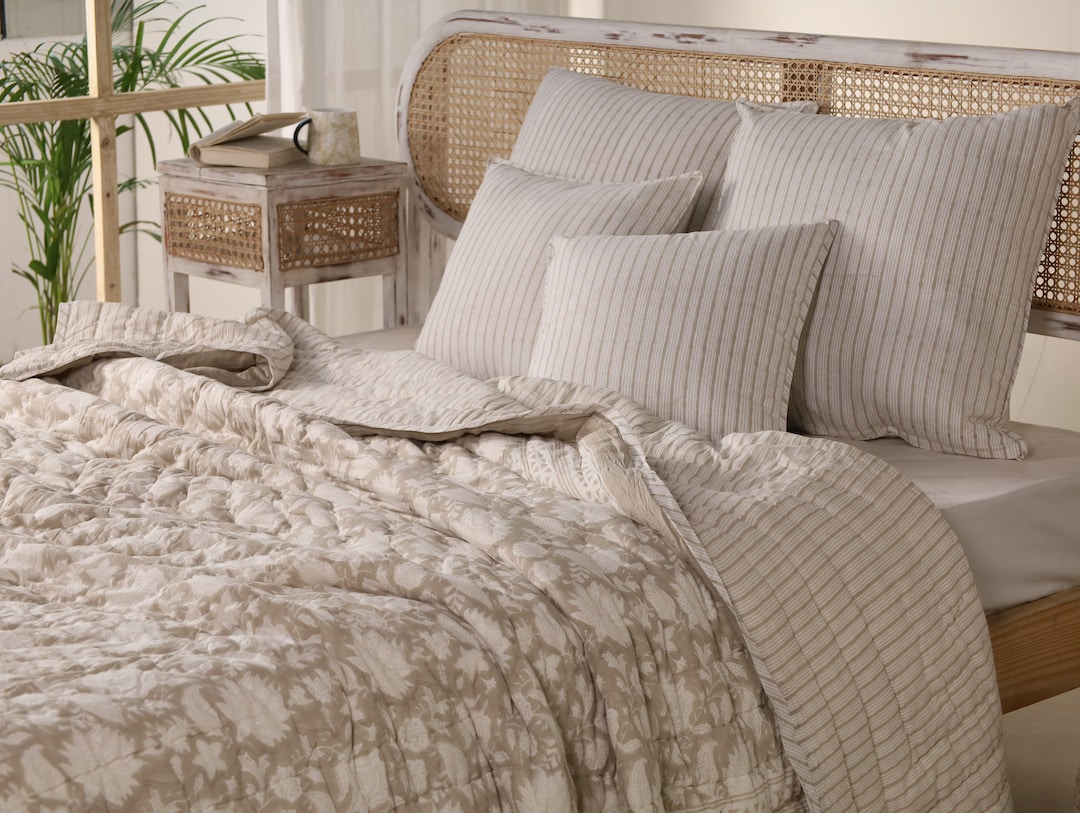 Shop Gulaal Indian Jaipuri Block Print Quilt Printed Reversible Razai ...