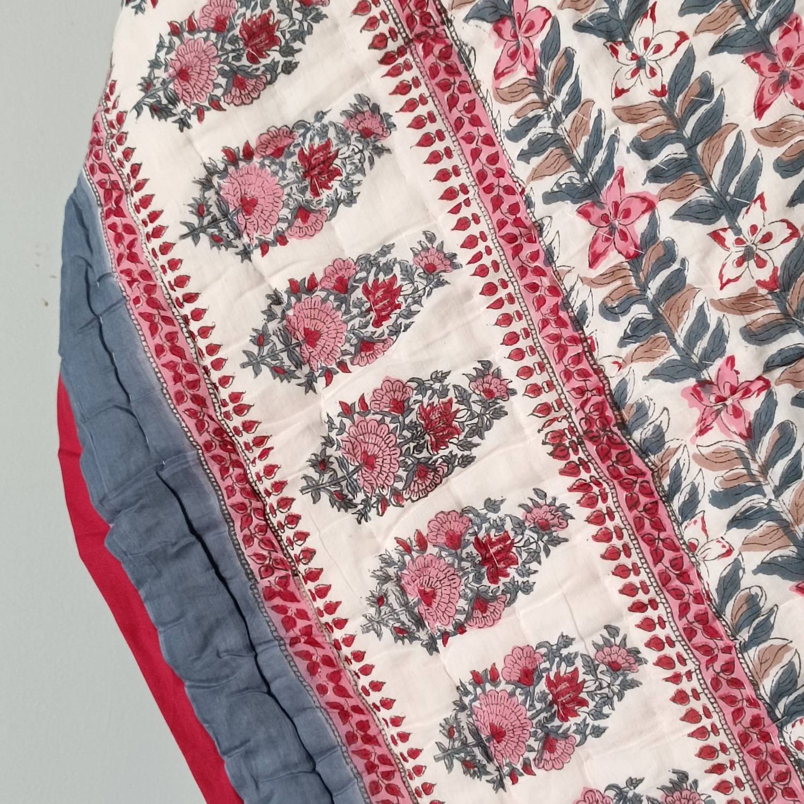 Anokhi Indian Jaipuri Block Print Quilt Printed Reversible Razai Cotton ...