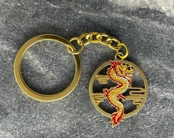 Chinese Dragon Keychain - Etsy
