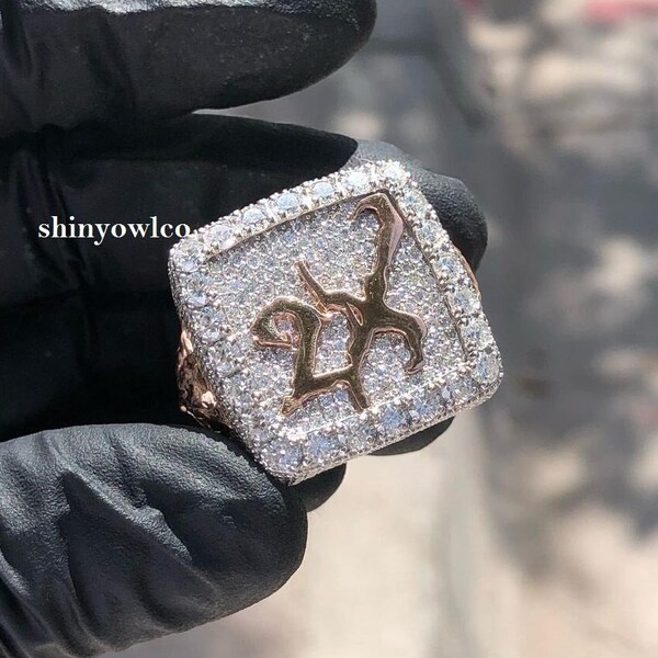 Mens Iced Out Pinky Rings - Etsy