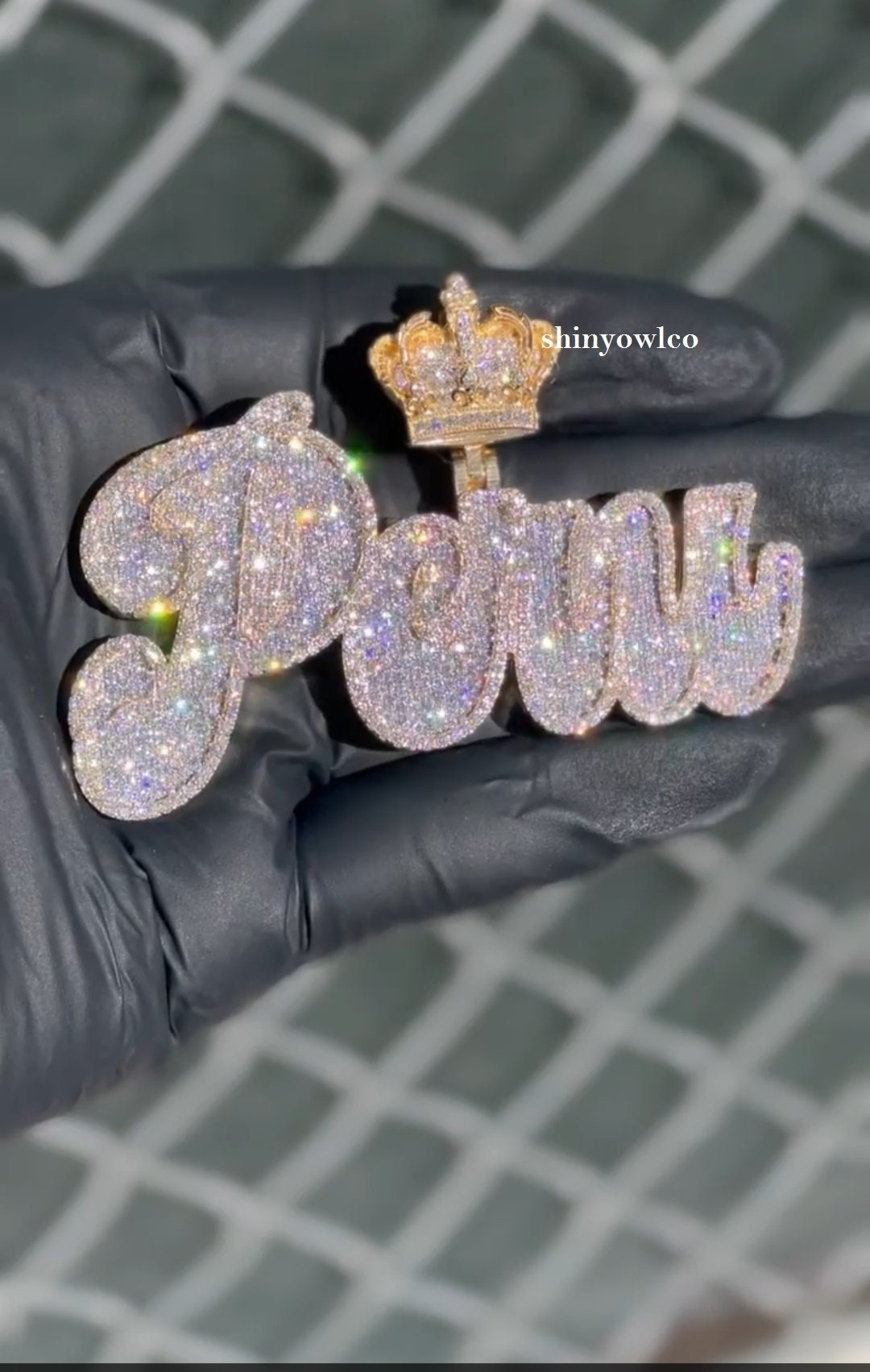 Custom Iced Out Name Pendant 925 Sterling Silver CZ/ Moissanite Diamond ...