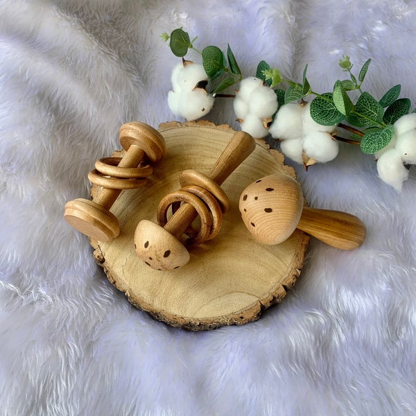 Wooden Baby Rattle - Etsy