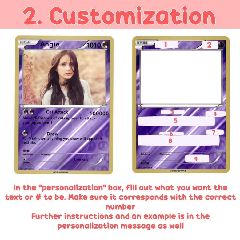 Custom Pokemon Card, Pokemon Card Gift, Customized Pokemon Card ...