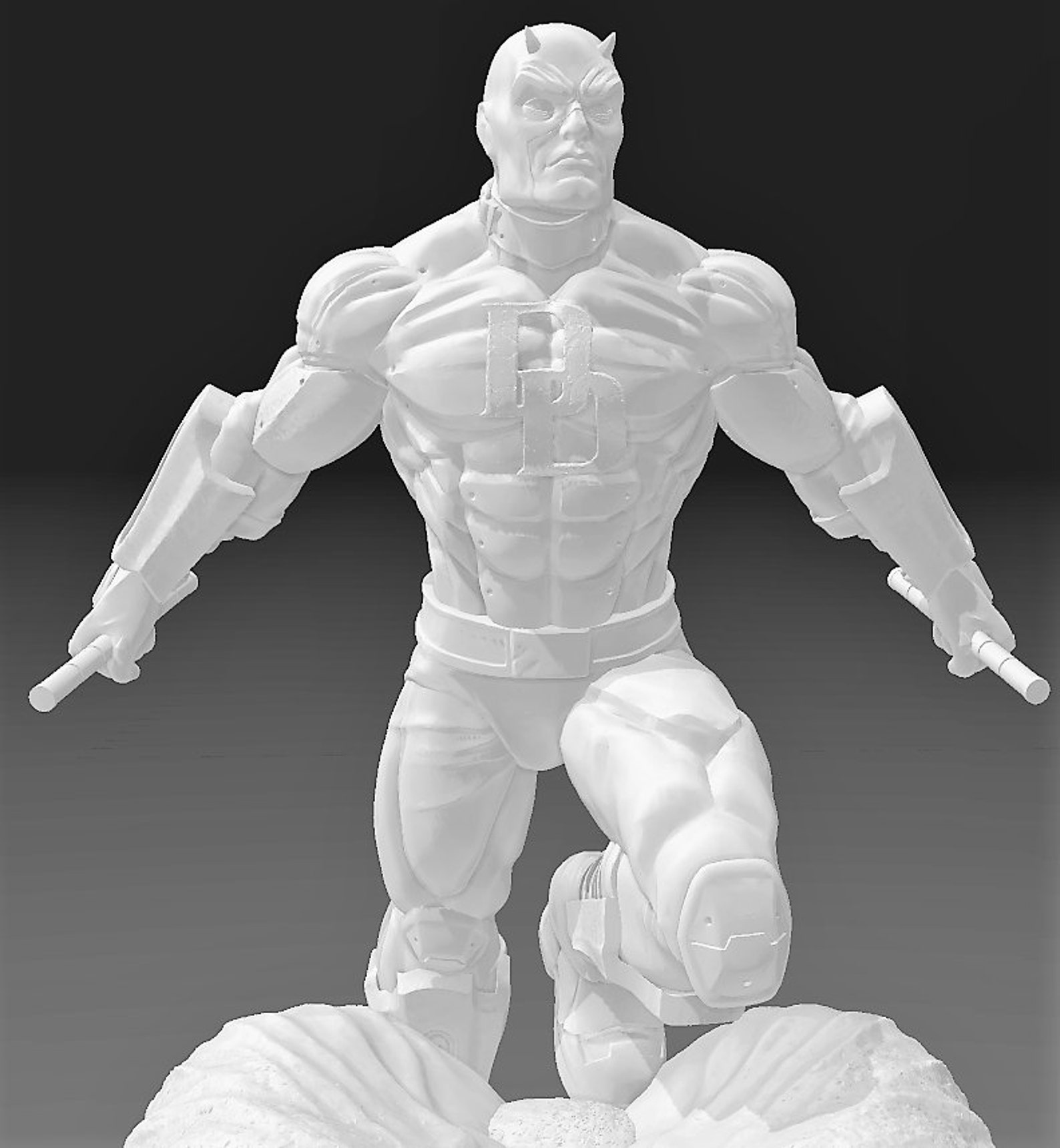 Daredevil Figure STL File 3d Design Print Printer MARVEL - Etsy