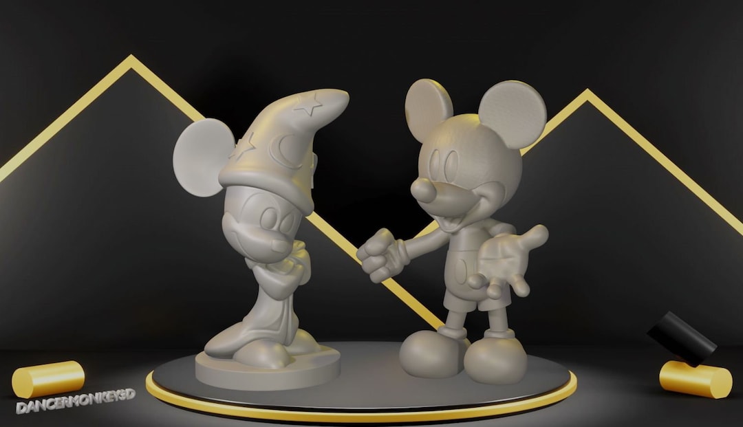 Mickey Mouse Stl File 3d Print Etsy