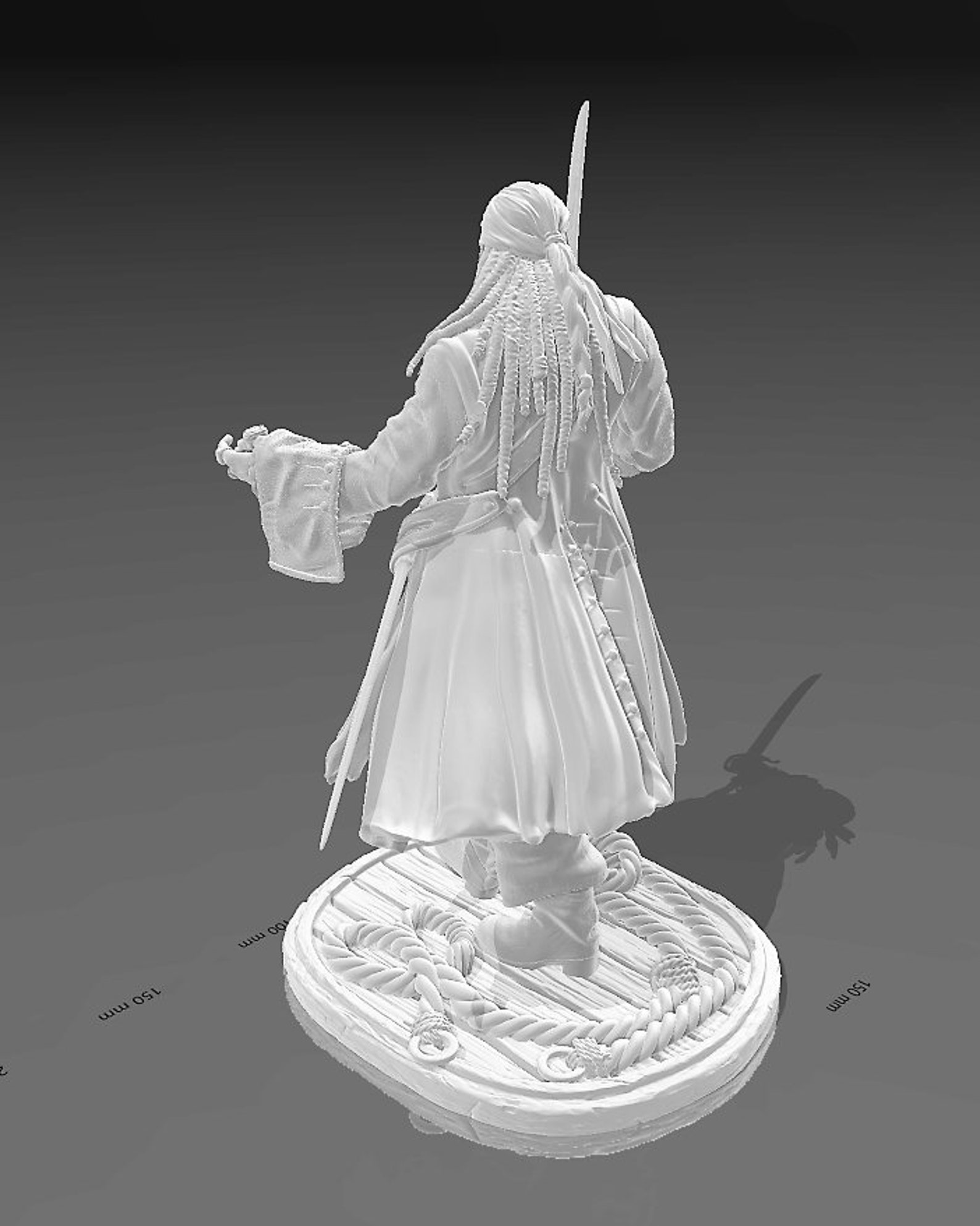 Captain jack sparrow stl _ 3d diseño stl archivo figura | Etsy México Captain jack sparrow stl _ 3d diseño stl archivo figura | Etsy México