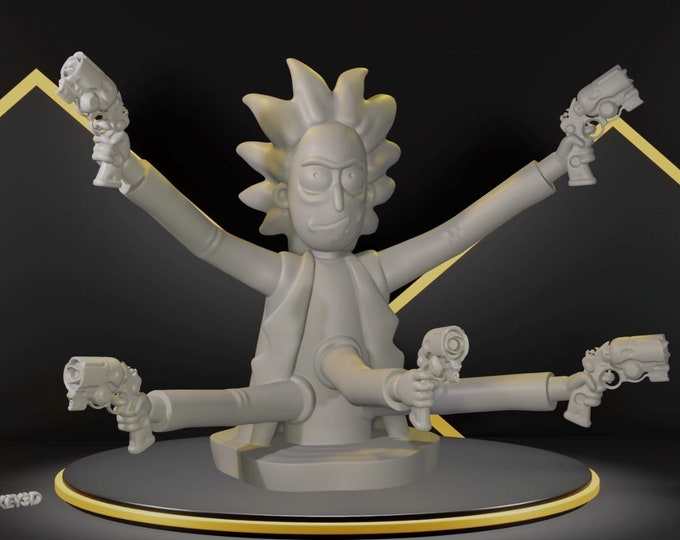 Toxic Rick and Morty Resin Statue Fan Art Custom - Etsy
