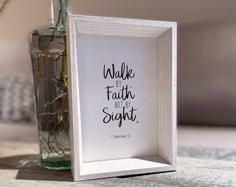 Walk by Faith A4 Print Bible Poster Scripture Wall Art Decor - Etsy