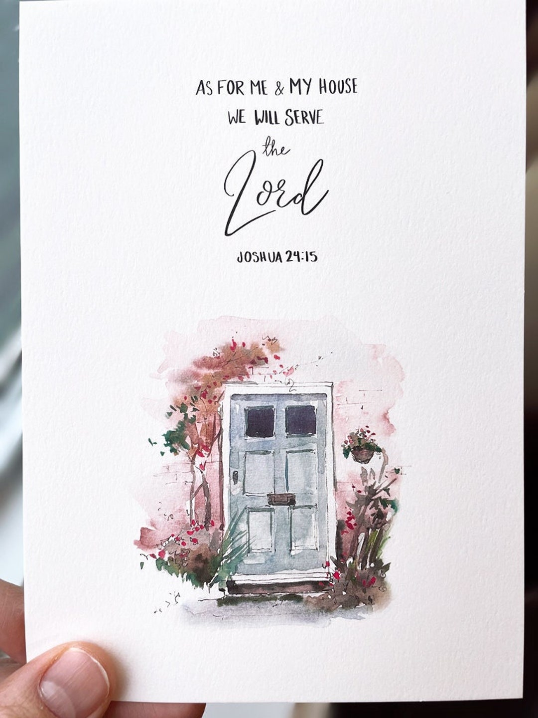 As for Me & My House Will Serve the Lord Christian Print Scripture Wall ...