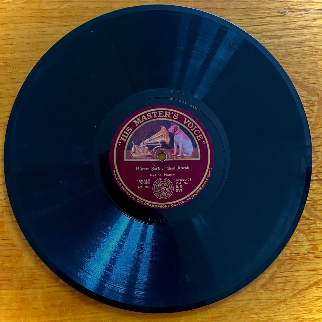 Vintage Record 78 RPM, Shellac Pressing, Nezihe Hanim, Gift for Antique ...