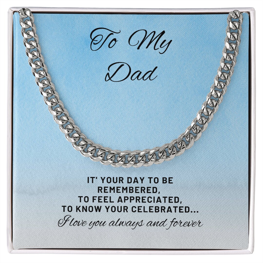 Chain Necklace for Father's Day Necklace to My Dad Gift Papa Gift ...