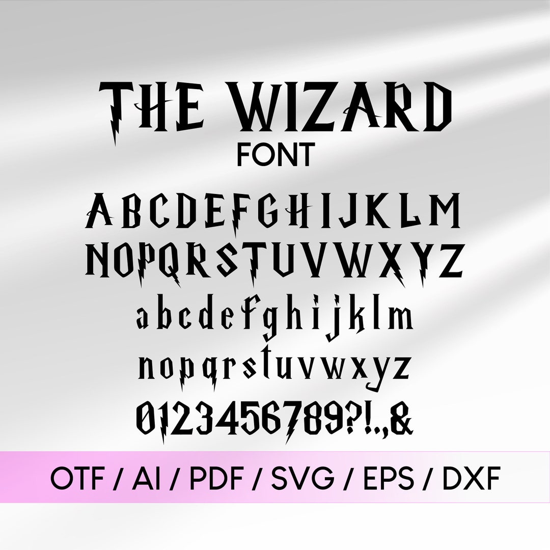 Wizard Font, Cricut Fonts, Svg Files for Cricut, Wizard Logo, Alphabet ...