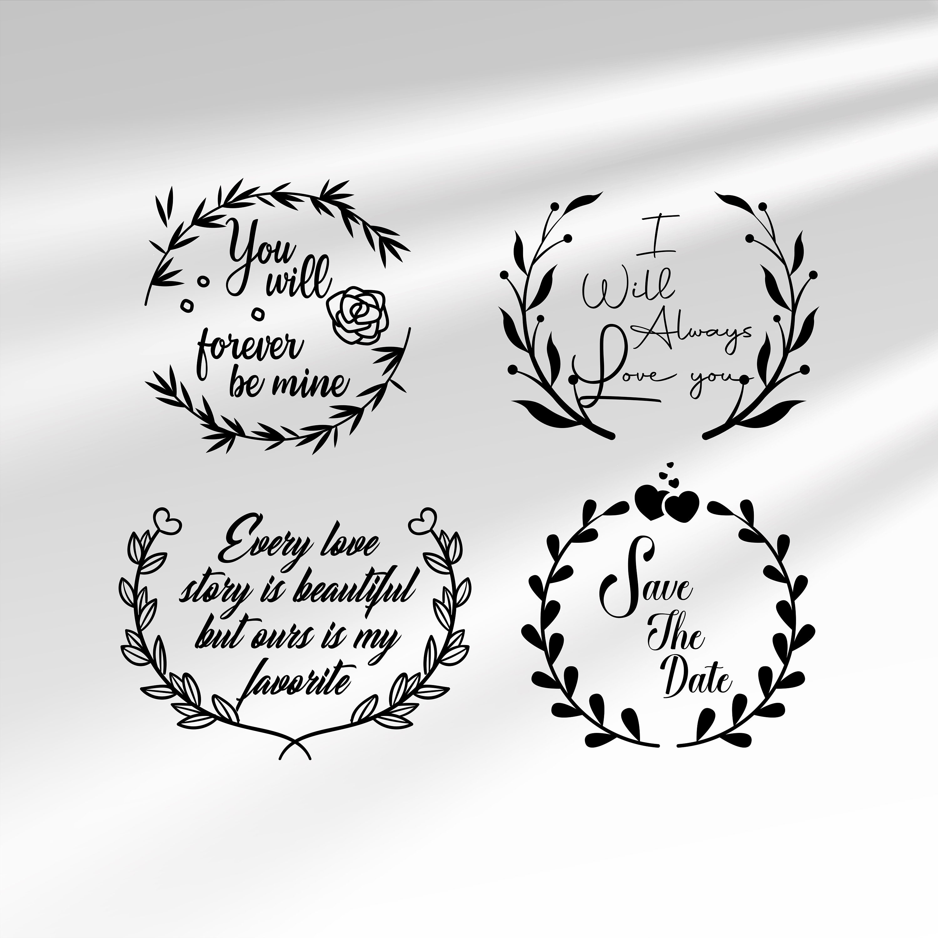 Wedding SVG Files, Wedding Vectors, Digital Download, Printable Wedding ...