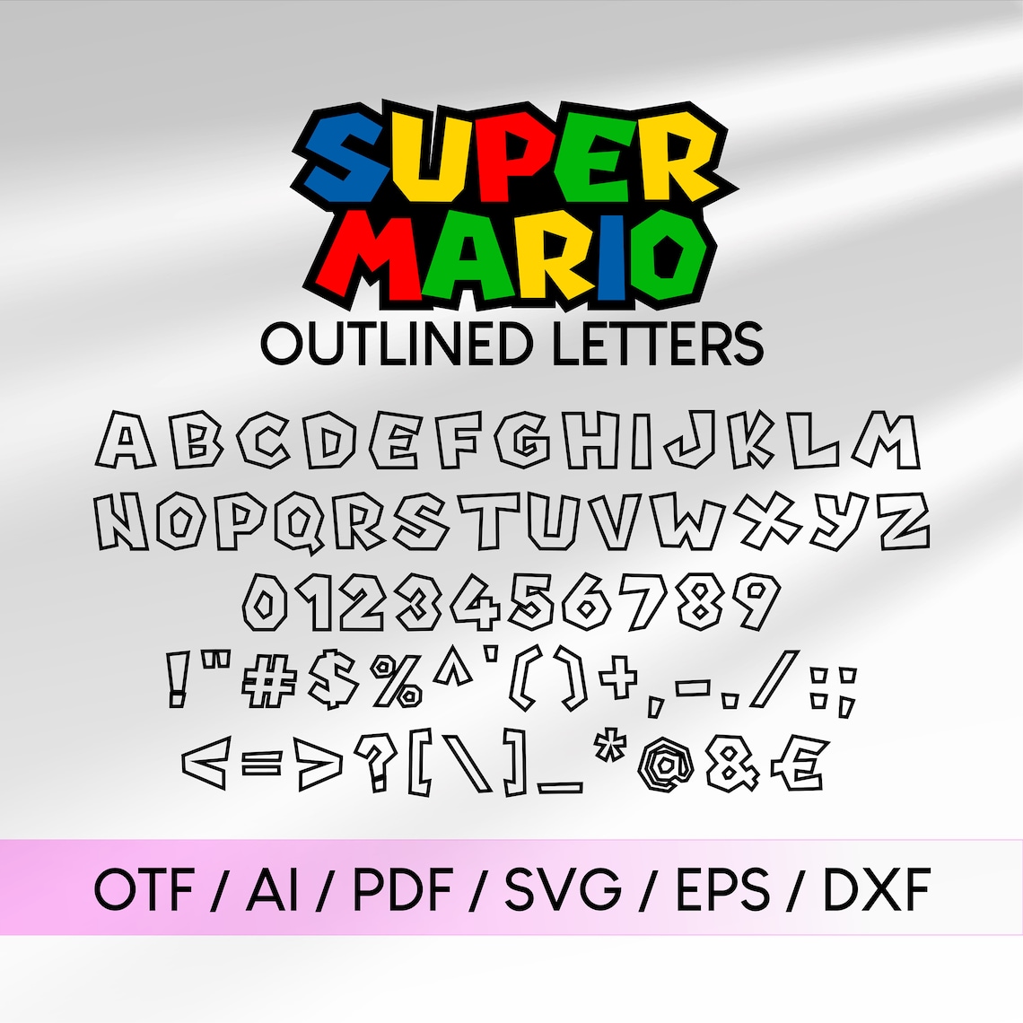 Super Mario Font SVG, Super Mario Digital Download, Super Mario Letters ...