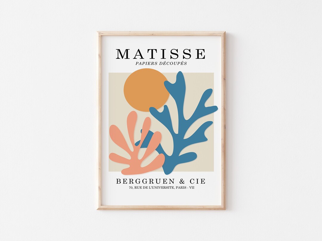 Matisse Print, Blue Cut Outs Print, Exhibition Print, Vintage Print, A5 ...