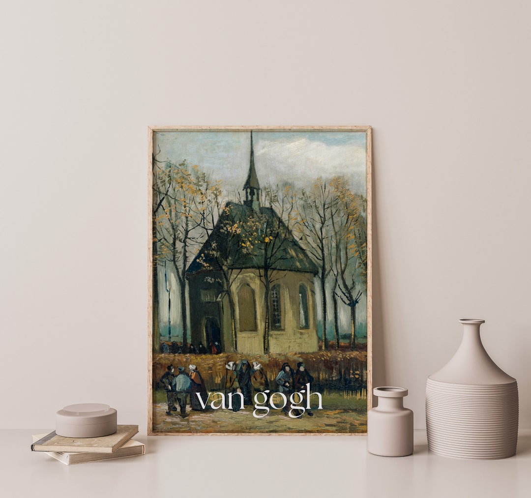 Van Gogh Print, Van Gogh Congregation Poster, Van Gogh Vintage Art, Van ...