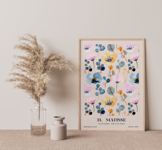Henri Matisse Watercolor Flowers Print Pretty Large Flowers - Etsy
