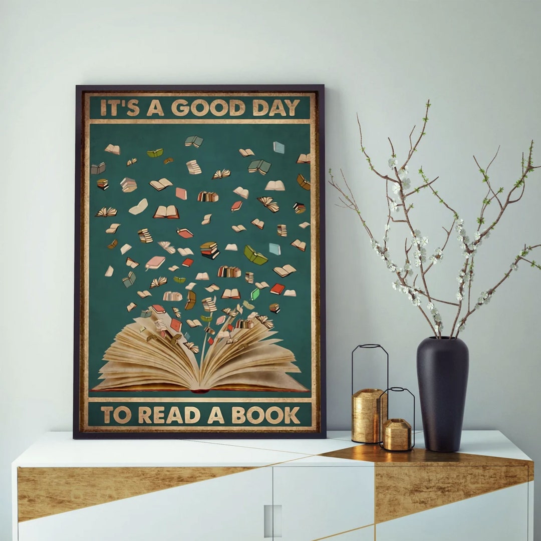 It’s A Good Day to Read A Book Vintage Poster ( No Frame ) - Etsy