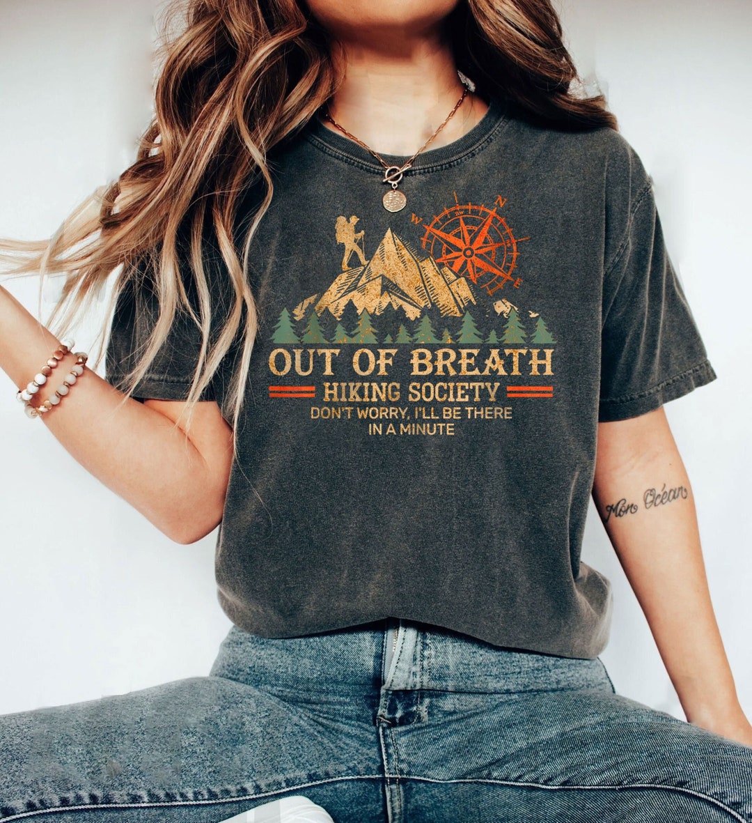 Out of Breath Hiking Society Shirt Sweatshirt Tank Top V-neck - Etsy