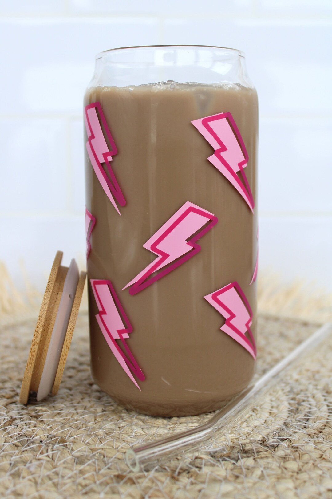 THUNDER GLASS CAN Lightning Bolt Can Glass Libbey Glass - Etsy