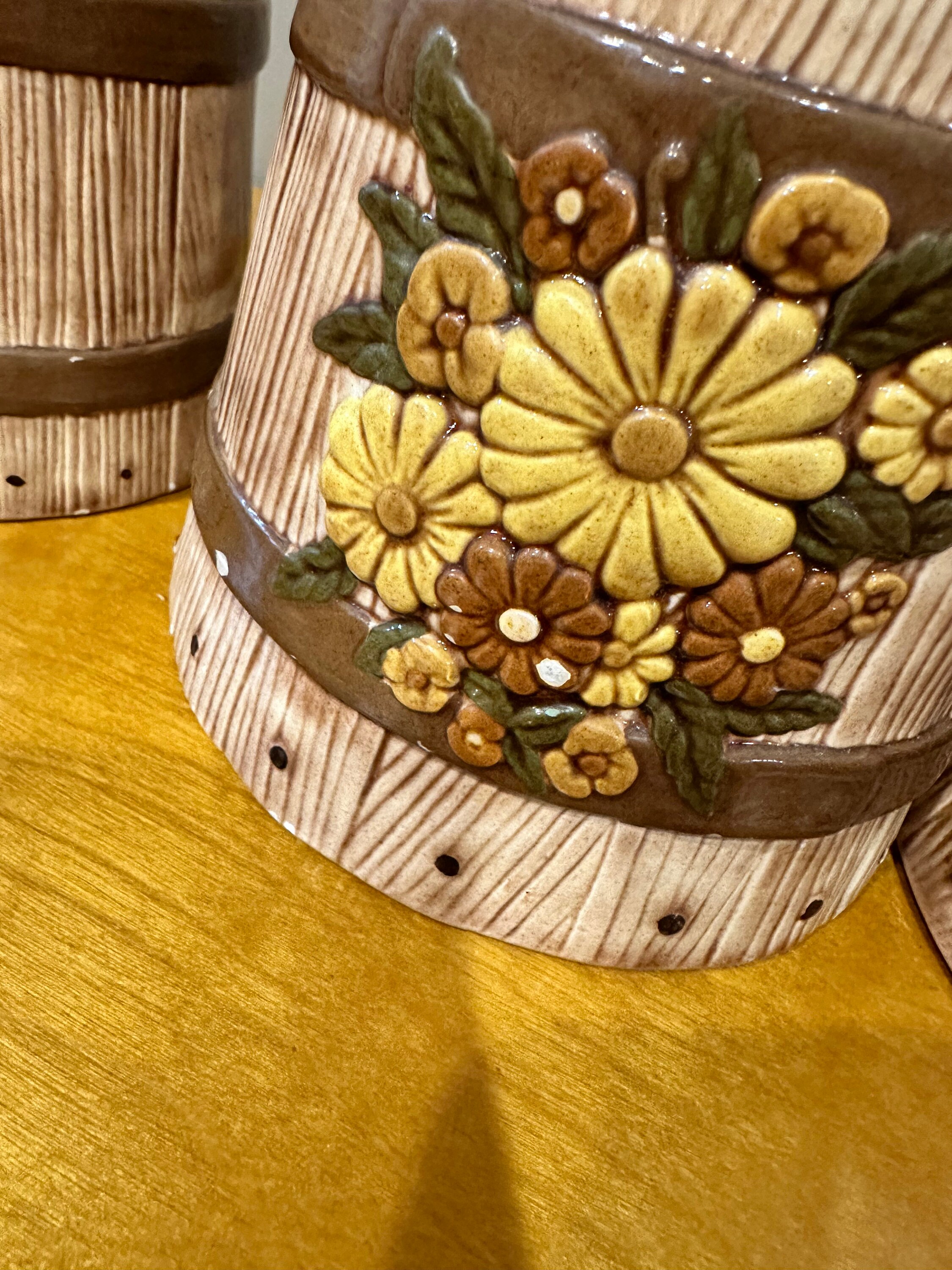 Vintage Sunflower Canister Set of 4 - Etsy