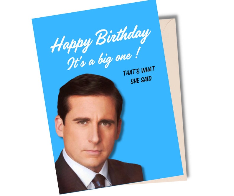 The Office Micheal Scott Birthday Card | Happy Birthday, It's A Big One ...