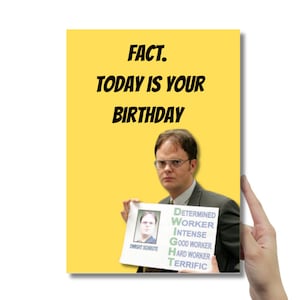 Dwight Schrute Birthday Card: Beets, Bears, Battlestar Galactica ...