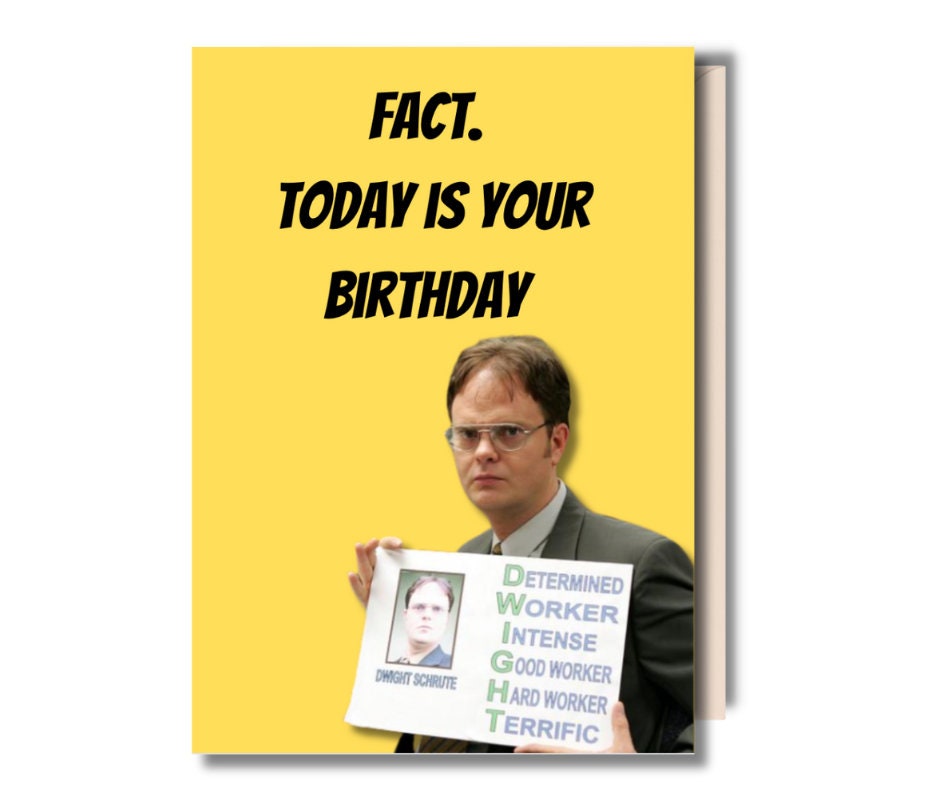 Dwight Schrute Birthday Card: Beets, Bears, Battlestar Galactica ...