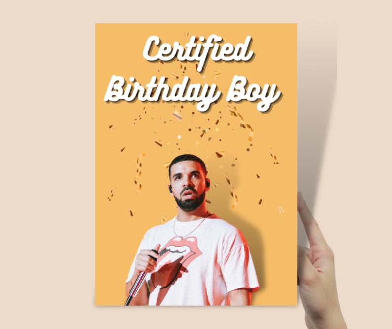 Drake Birthday Card| Certified Lover Boy Birthday Card| Certified Lover ...