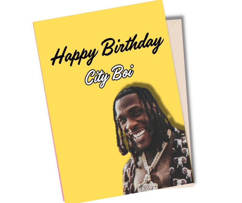 Burna Boy Birthday Card | Happy Birthday City Boi| Celebrity Birthday ...