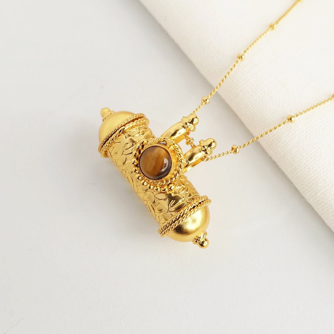 Prayer Locket, Wishing Locket, Gold Kavacha, Amulet Necklace ...