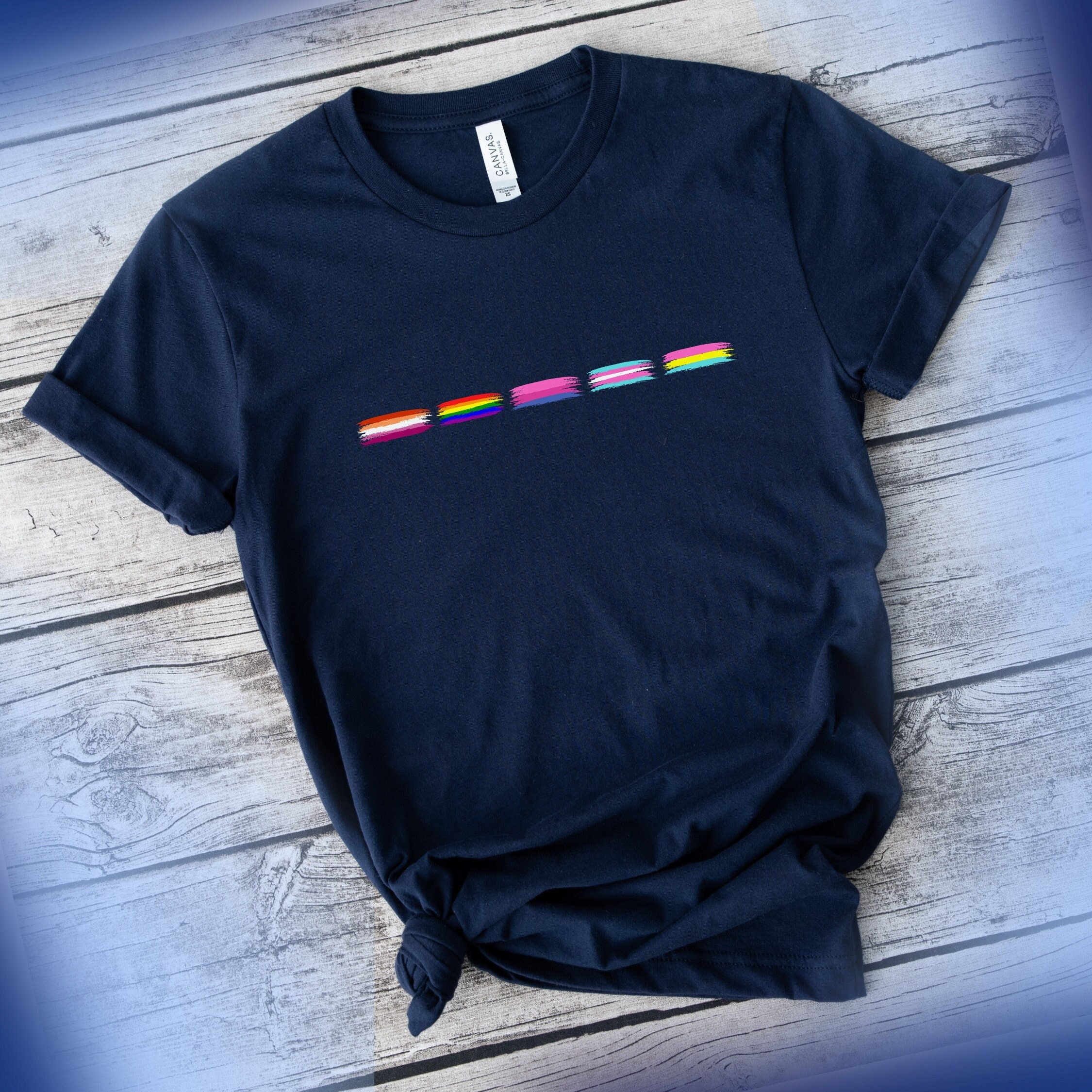 LGBTQ Pride Flags Subtle Pride Shirt With Lesbian Pride Flag - Etsy