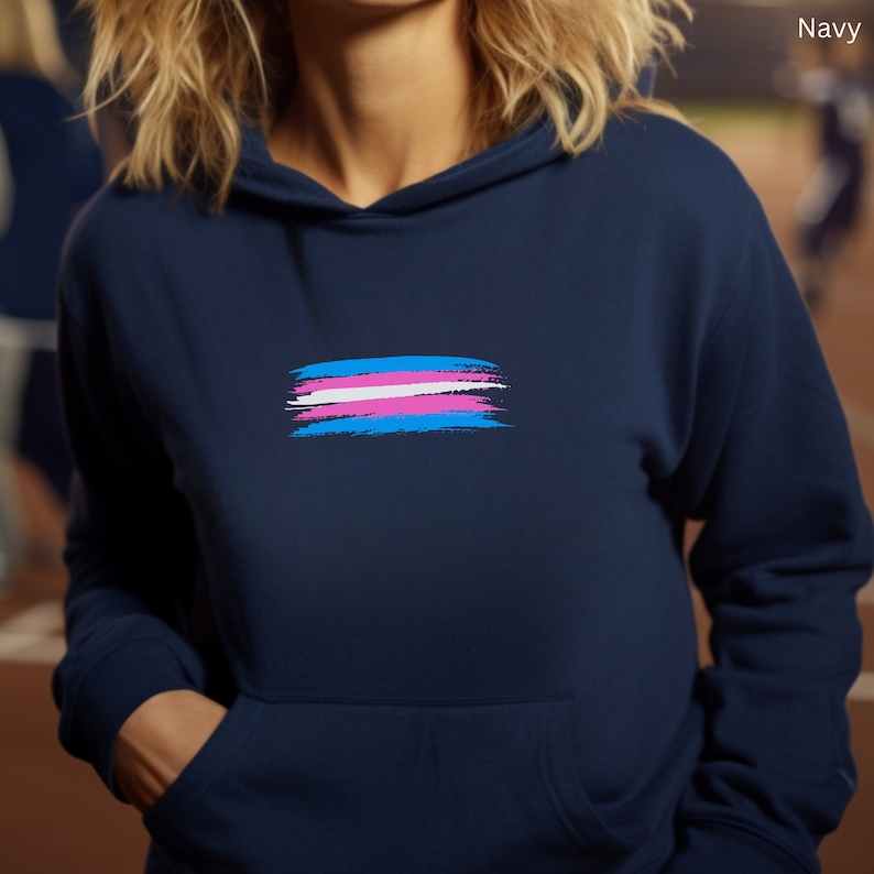 Subtle Trans Pride Hoodie Transgender Flag Sweatshirt That is Popular ...