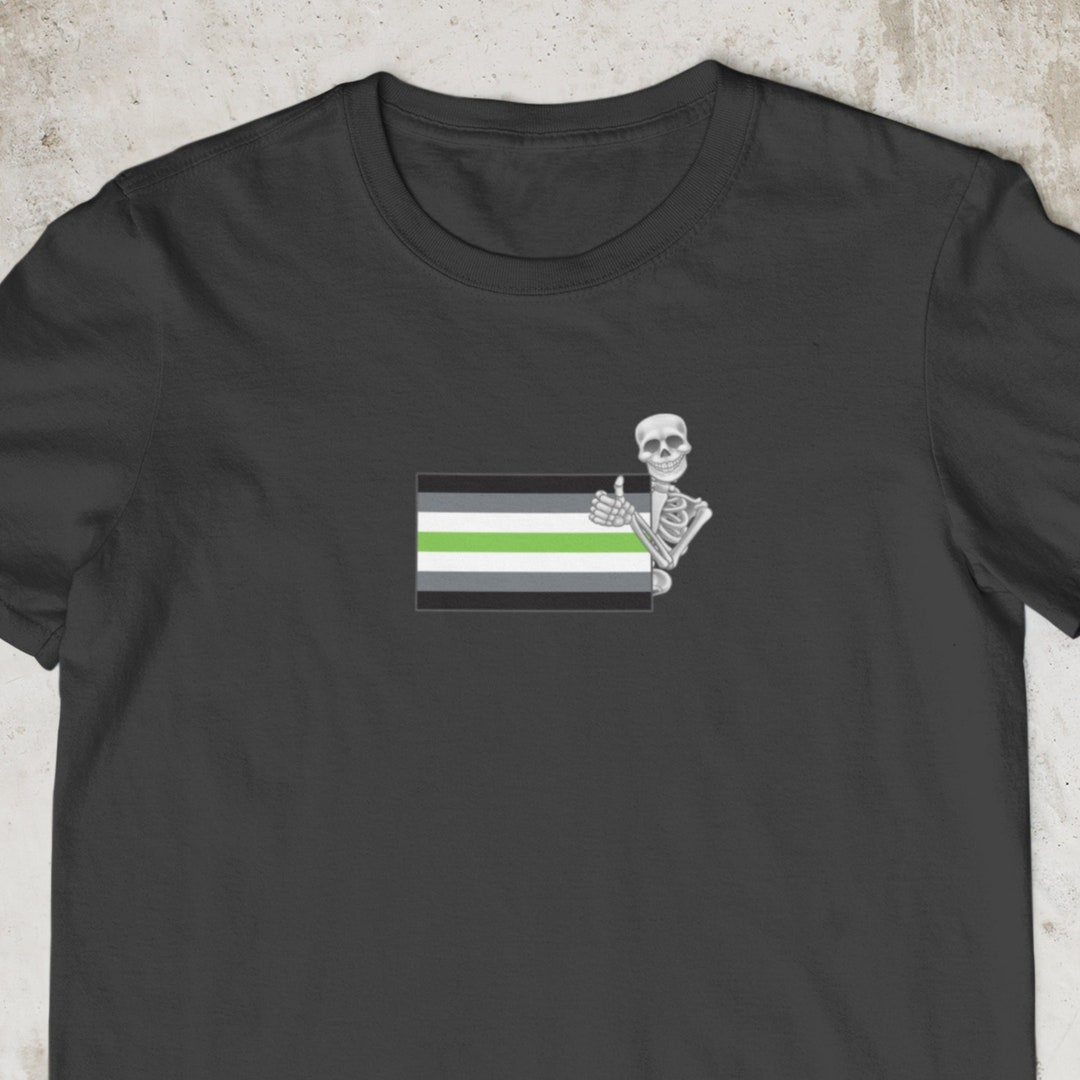 Thumbs up Agender Subtle Pride Outfit Gender Neutral Agender Flag ...
