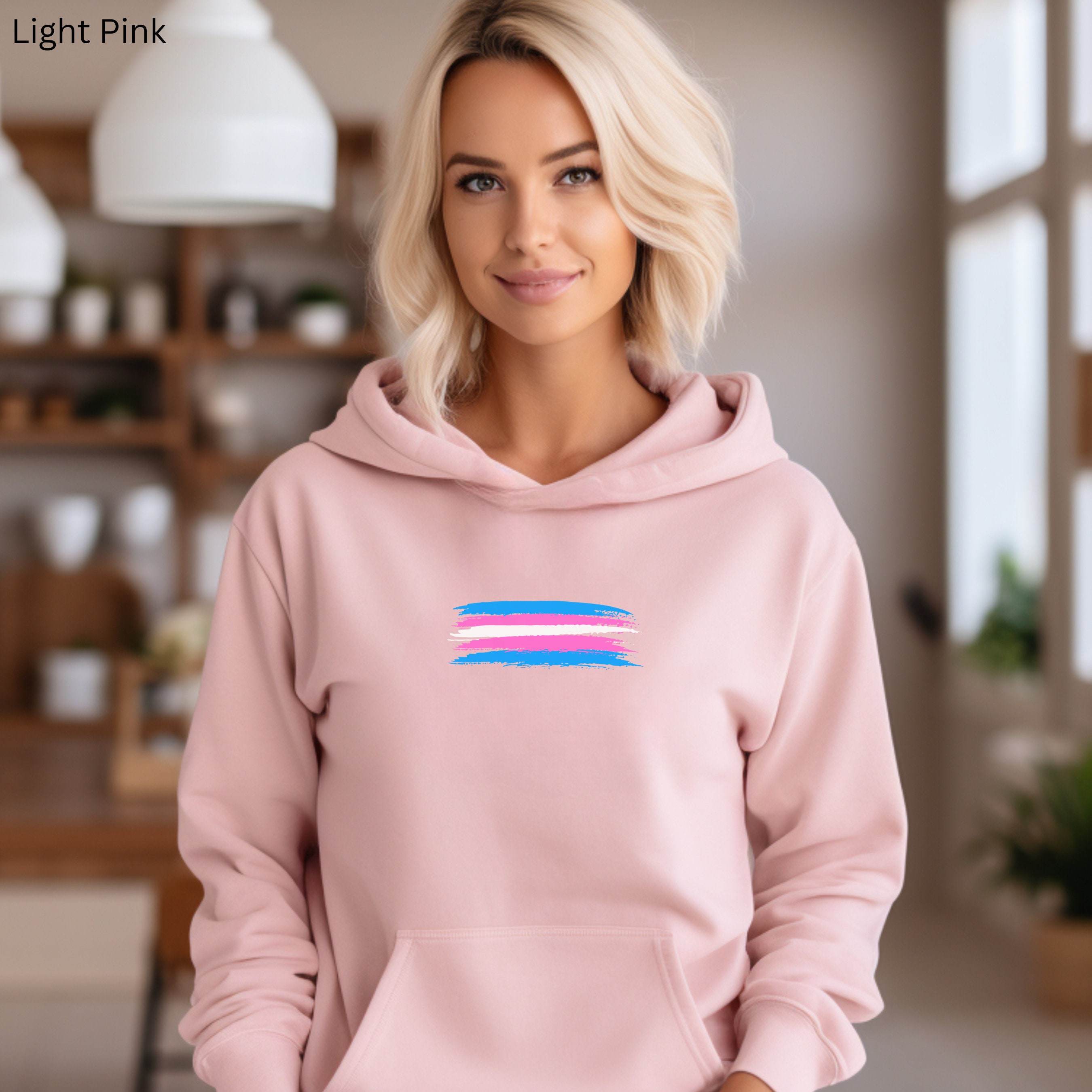 Subtle Trans Pride Hoodie Transgender Flag Sweatshirt That is Popular ...