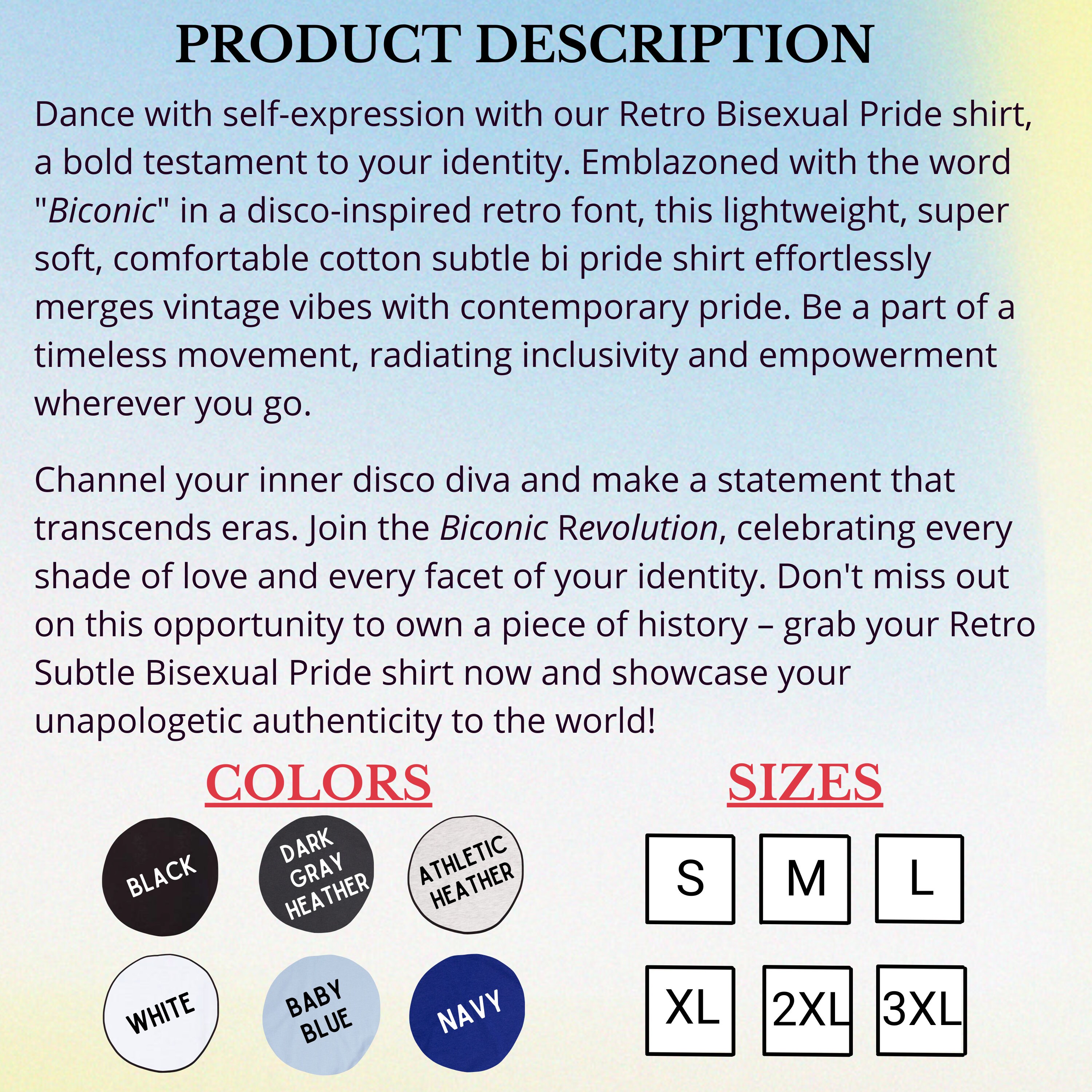 Retro Subtle Bi Pride Shirt Bisexual Bi Pride Outfit 70s - Etsy