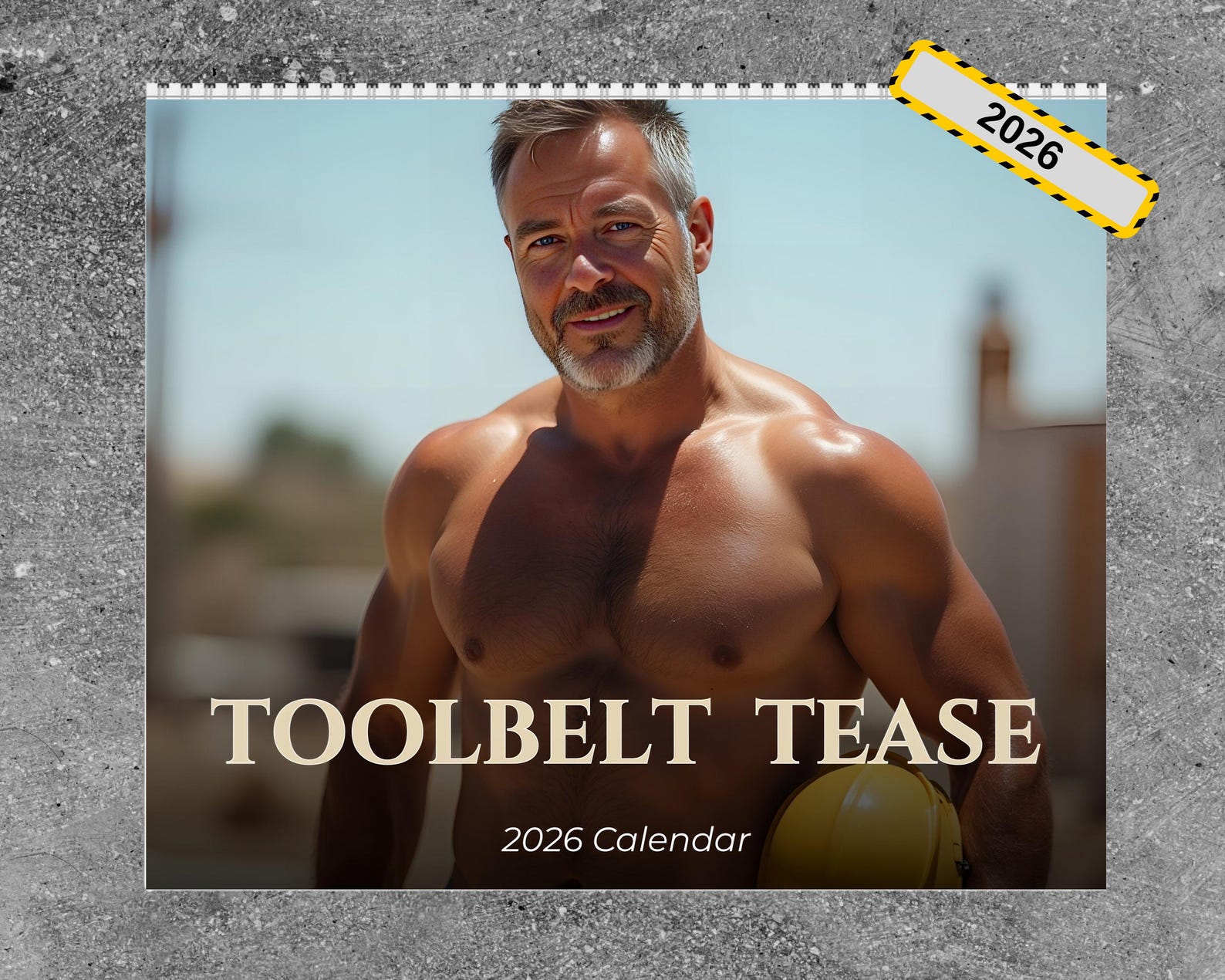 Sexy Construction Worker Calendar 2026 - Hot Men Wall Calendar, Men at ...