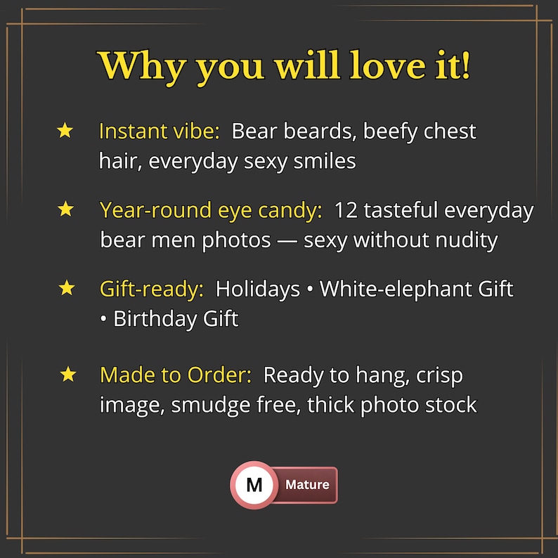 Bearded Men Calendar 2026 - Bearded & Bold, Hairy Men Calendar, Gay ...